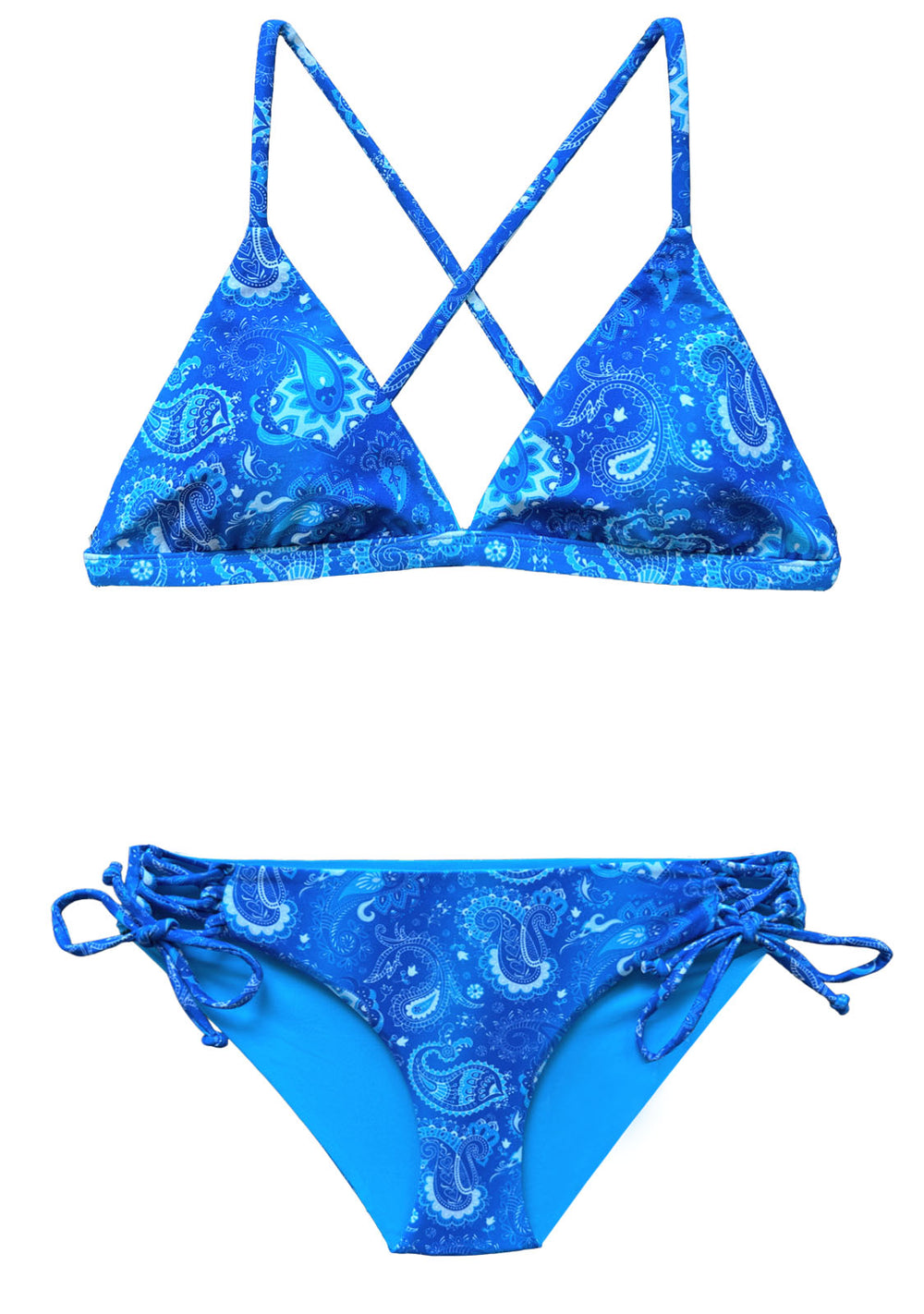 Paisley Blue | Reversible | Girls-Teen-Junior | 2-Piece Bathing Suit
