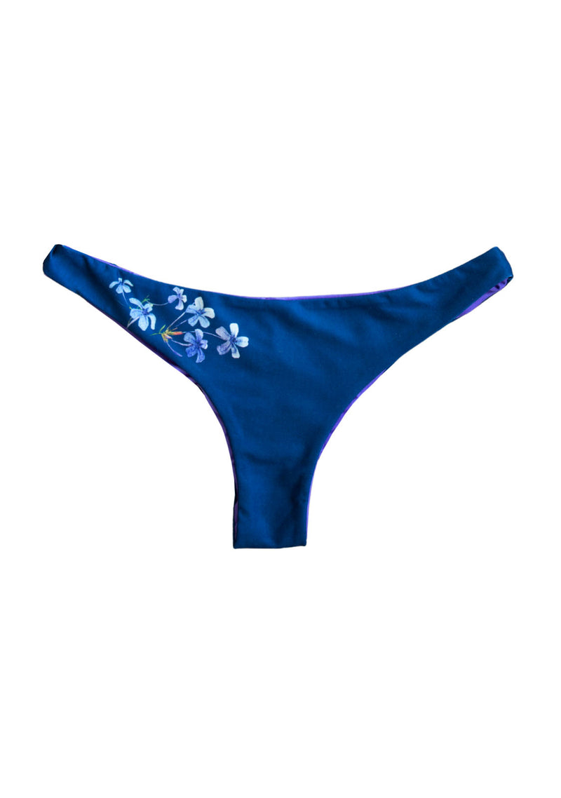 Sustainable Swimwear Cheeky Swimwear style Floral Reversible Purple